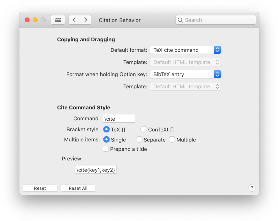BibDesk Help: 11.3 Citation