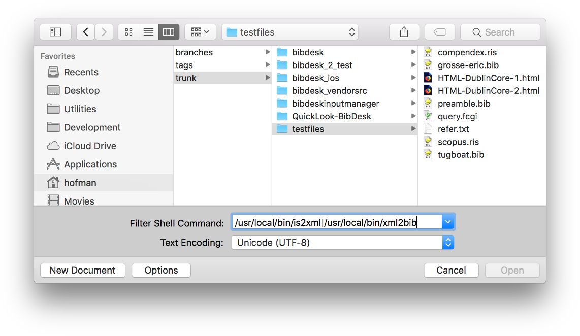BibDesk Help: 3.2 Opening a File